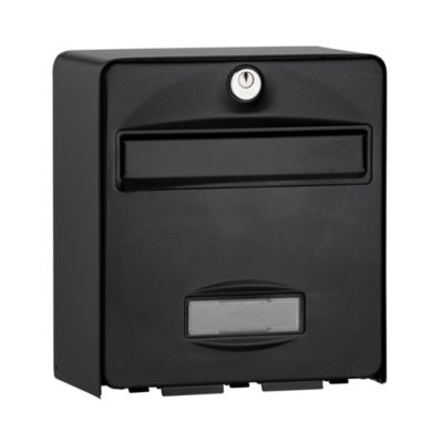 Boîte aux lettres demi-profondeur 1 porte Balthazar Noire Burg-Wachter