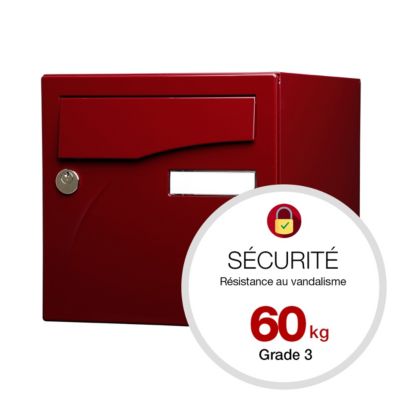 Boite aux lettres Préface 2 portes Rouge pourpre brillant 3004B