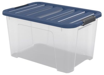 Boite de rangement taille L Wave Box 45L transparent | Castorama