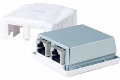 Boitier mural RJ45 2 ports Cat 6 STP CONECTICPLUS
