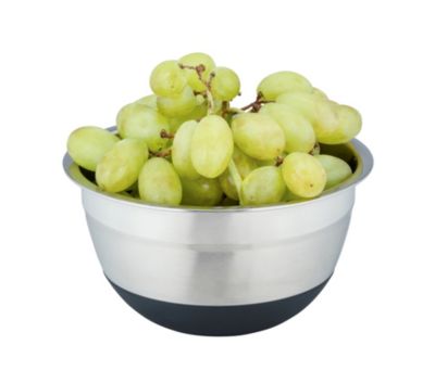 Bol rond en inox et silicone noir Aru 0,6 L