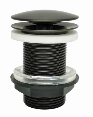 Bonde de lavabo à écoulement libre Ø 63 mm laiton Rousseau graphite mat