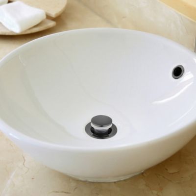 Bonde lavabo clic-clac 2 parties avec clapet non recouvrant graphite ...