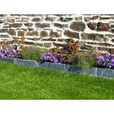 Bordure Ardoise Patinée 30 cm - Pack 5 pièces - 1,5 mètres