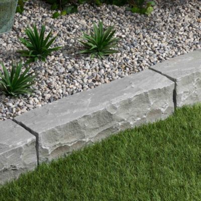 Bordure de jardin Grès Kandla Gris 50x12x12 cm (lot de 20 bordures soit ...