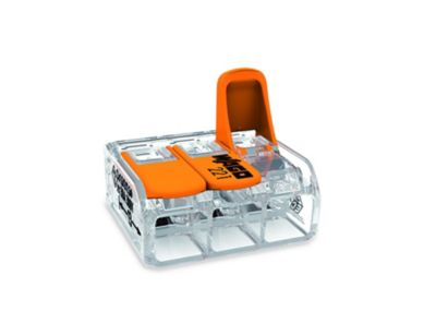 Borne automatique 3 entrées 6mm² Wago Série 221, 3 pièces