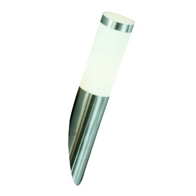 Borne lumineuse d'extérieur cylindrique en inox