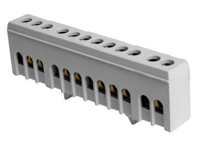 Bornier modulaire phase12 points Zenitech gris