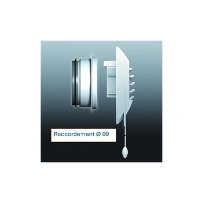 Bouche VMC cuisine studio T1 ALIZE AUTO 20 75 m3 h avec manchette ...