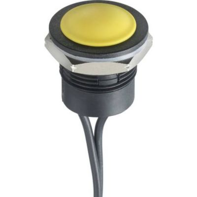 Bouton-poussoir carré APEM IPC3SAD3 IP69K 28 V DC 5 A, 1 x On/(Off), vert