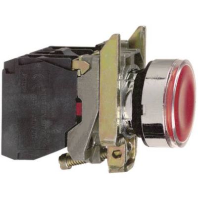 Bouton-poussoir lumineux Harmony - 1F + 1O - 24V - Rouge