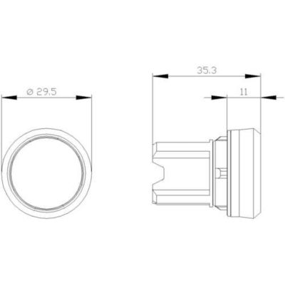 Bouton-poussoir lumineux SIRIUS ACT 22 mm, montage rapide sans outil ...
