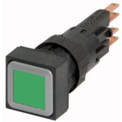 Bouton-poussoir vert 16 mm, Q25LT-GN/WB, éclairage de surface, IP65, 1 ...
