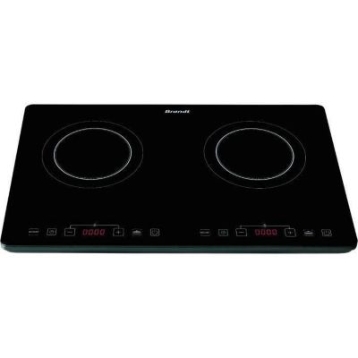 BRANDT Table induction 2 foyers 2000 Watts par foyer 10 positions de ...