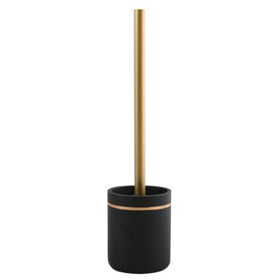 Brosse WC et support MSV spirella Bly en polyrésine coloris noir et ...