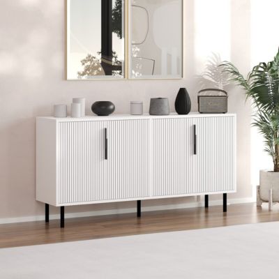 Buffet 4 portes striées L150 cm - CLARA