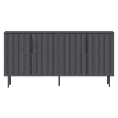 Buffet 4 portes striées L150 cm - CLARA