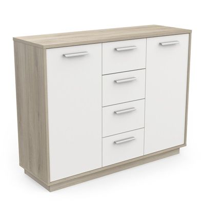 Buffet bas 2 portes 4 tiroirs Léo