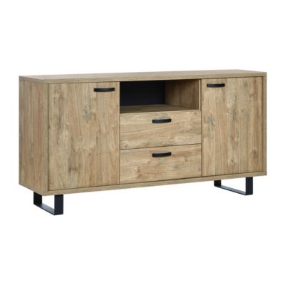 Buffet NEWTON 170 cm 2 portes, 2 tiroirs Chene doré Design moderne