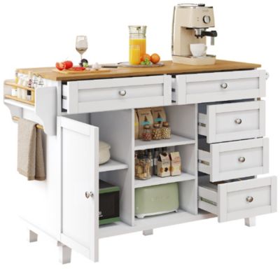 Buffet Repas Blanc 134 Cm - Tiroirs/armoire, Usage Mobile Et Fixe ...