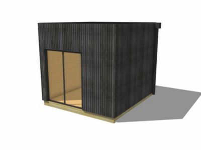 Bureau de jardin 4 saisons en bois 3,3 x 3,5 x 3,2 m / isolation RE2020 ...