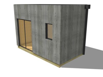Bureau de jardin 4 saisons en bois 4,4 x 2,4 x 3,2 m / isolation RE2020 ...