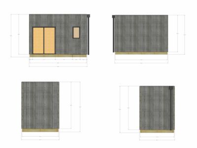 Bureau de jardin 4 saisons en bois 4,4 x 2,4 x 3,2 m / isolation RE2020 ...