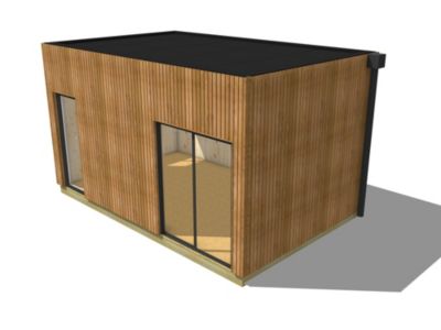 Bureau de jardin 4 saisons en bois 5,5 x 3,5 x 3,2 m / isolation RE2020 ...