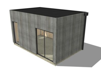 Bureau de jardin 4 saisons en bois 5,5 x 3,5 x 3,2 m / isolation RE2020