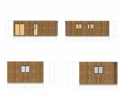Bureau de jardin 4 saisons en bois 7,7 x 4,6 x 2,7 m / isolation RE2020 ...