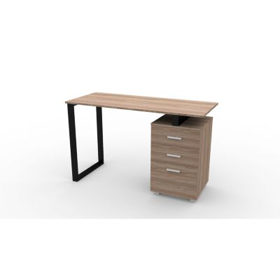Bureau interchangeable noir et marron James - 120 x 50 x 75 cm