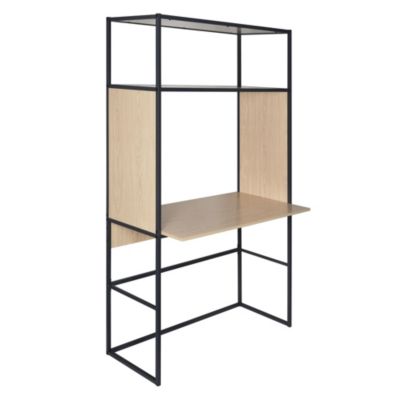 Bureau modulable en métal noir et bois l. 250 cm Homesight Oslo