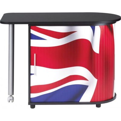 Bureau pivotant - Fabrication française - Noir mat et imprimé drapeau ...