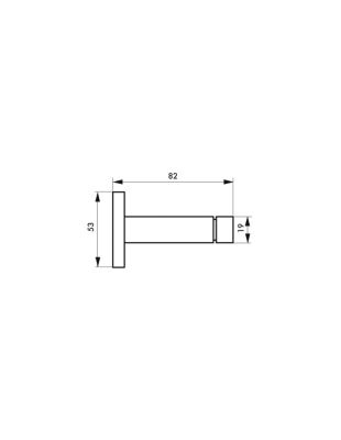 Butoir balustre chromé, longueur 80mm - SP