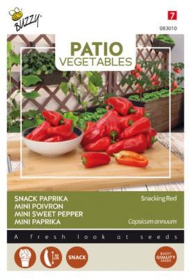 Buzzy Patio Veggies Mini Poivron Snacking Red Semences - Ca. 6 graines