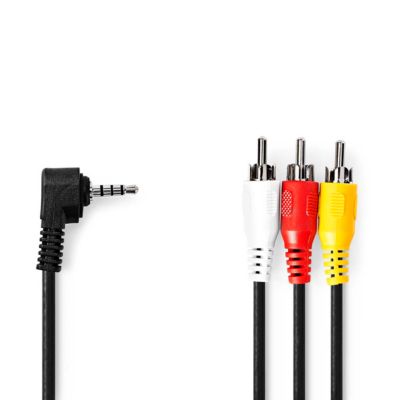 Câble audio vidéo Jack 3.5 - 3 RCA 1m CONECTICPLUS