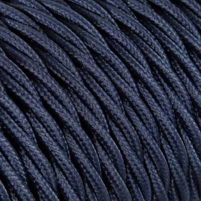 Câble Electrique Bleu Abysse en Textile Torsadé 3x0.75mm² - Fil ...