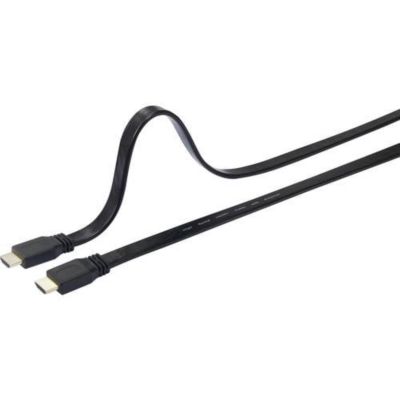 Câble HDMI SpeaKa Professional SP-7541956 5 m ultra-plat 3,8 mm noir ...