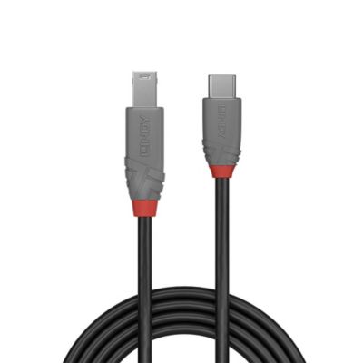 Câble USB C - USB B 3.0 Anthra Line - 2m LINDY