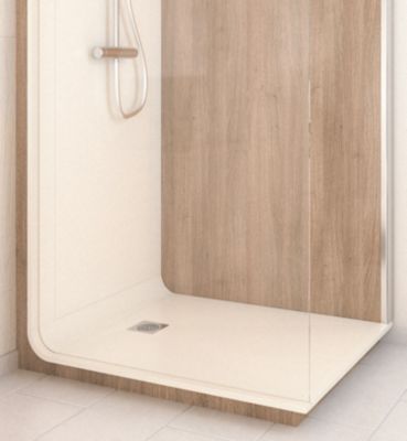 Cabine de douche à l’italienne l.80 x L.120 x H.218 cm – effet bois ...