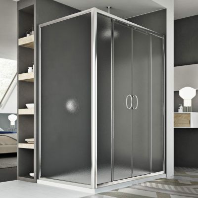 Cabine Douche 90x130 CM H185 granité modèle Replay Duo 2 Portillons