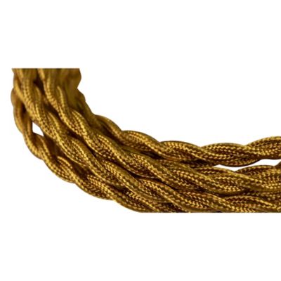 Câble électrique torsadé tissu doré L.3m Tibelec