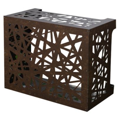 Cache climatiseur pour climatiseur ARTIST Marron bronze Aluminium Corten L86 x P44 x H68 cm ...