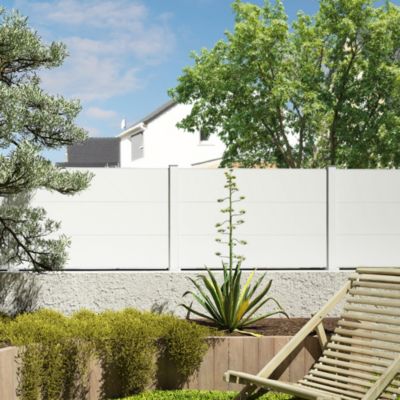 Cache platine pour poteau de clôture Belty blanc 9016