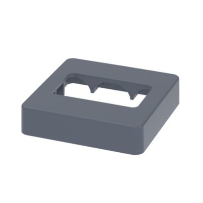 Cache platine pour poteau de clôture Belty gris 7016 | Castorama