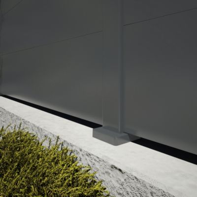 Cache platine pour poteau de clôture Belty gris 7016