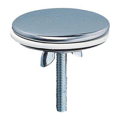 Cache-trou lavabo inox chromé Ø43 - Wirquin