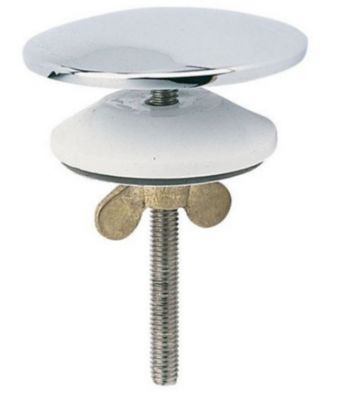 Cache trou luxe chromé sans borne 46 cm | Castorama