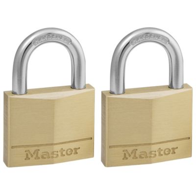 Cadenas à clé laiton Masterlock 40 mm 2 pièces | Castorama