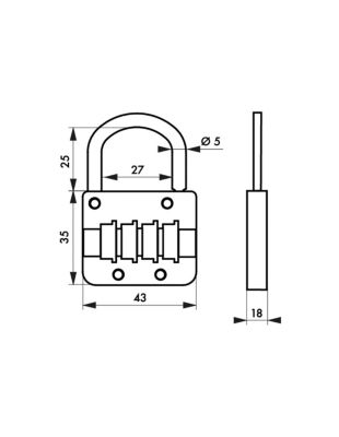 Cadenas FTH M54 à combinaison, 4 chiffres, combinaisons modifiables ...